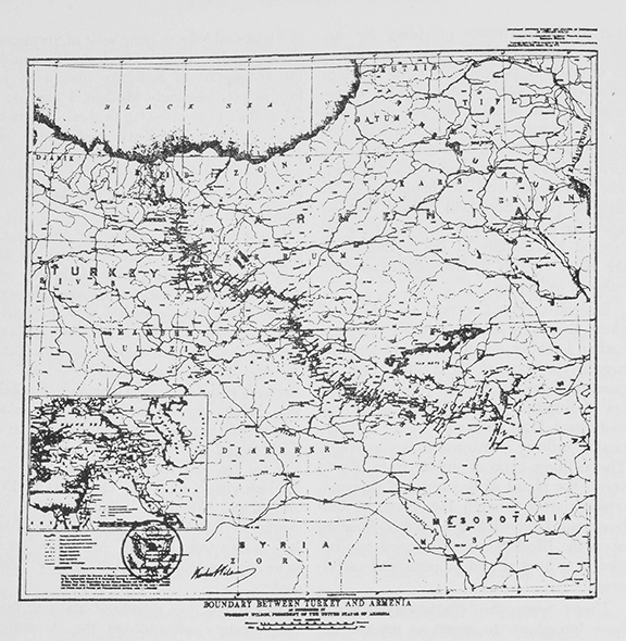 The Frontier Between Armenia And Turkey As Decided by President Woodrow ...