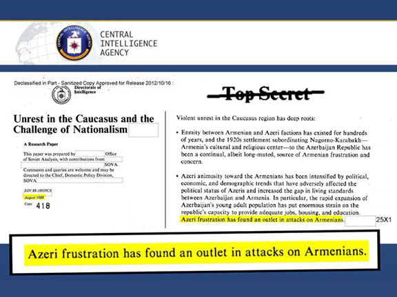 Azeris Attacked Karabakh Due to 'Frustration,' Says De-Classified CIA ...