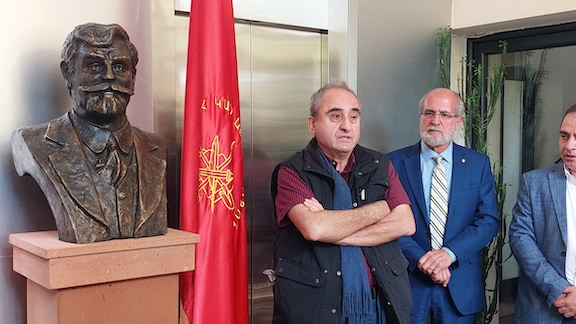 Aram Manoukian’s Bust Unveiled in Yerevan’s ARF Youth Center - Asbarez.com