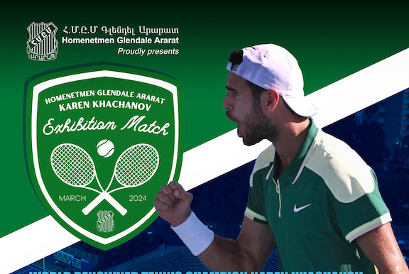 Karen Khachanov to Take Part in Homenetmen Glendale Ararat Chapter Tennis Match - Asbarez.com