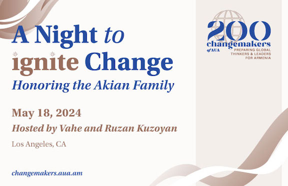 Vahe and Ruzan Kuzoyan to Host AUA Event Honoring Akian Family ...